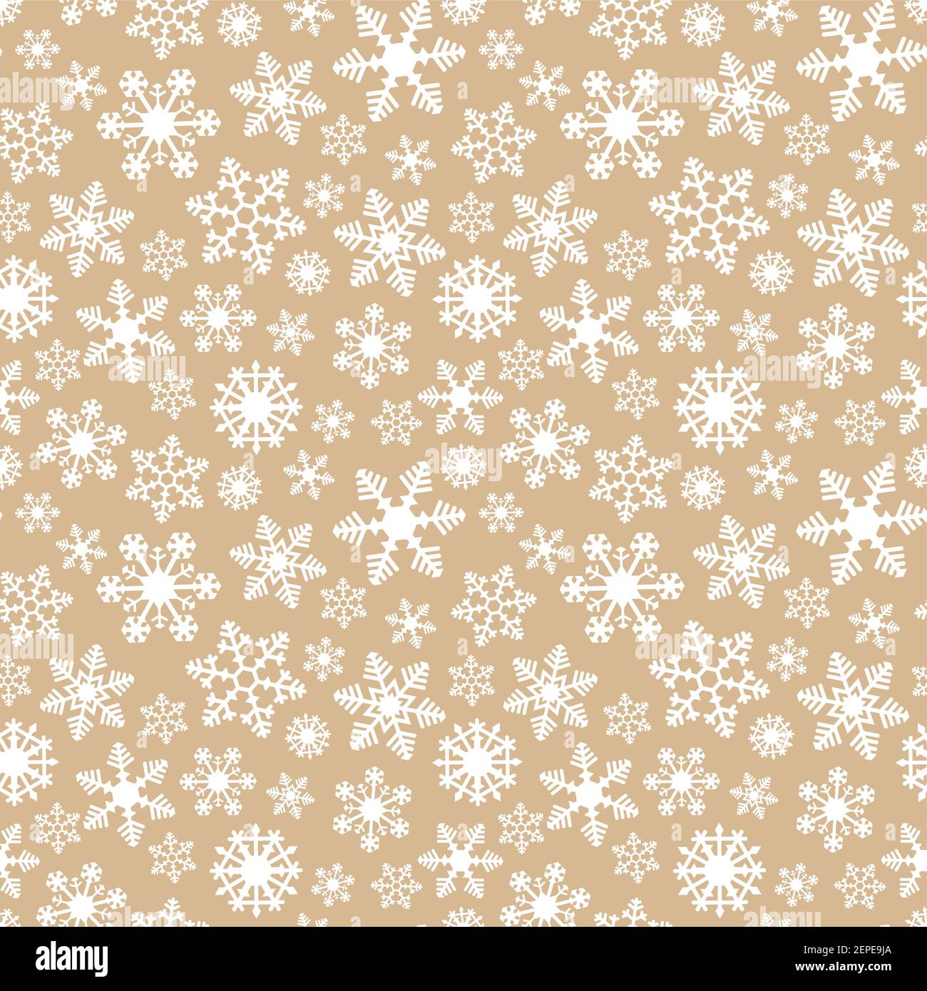 Snowflake Simple Vector Seamless Pattern 2 Gold Stock Vector Image ...