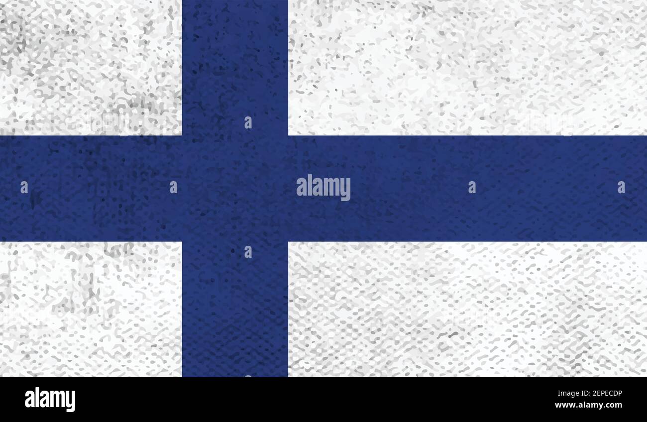 Vector Illustration Cool Grunge And Distressed Flag Of Finland Stock ...