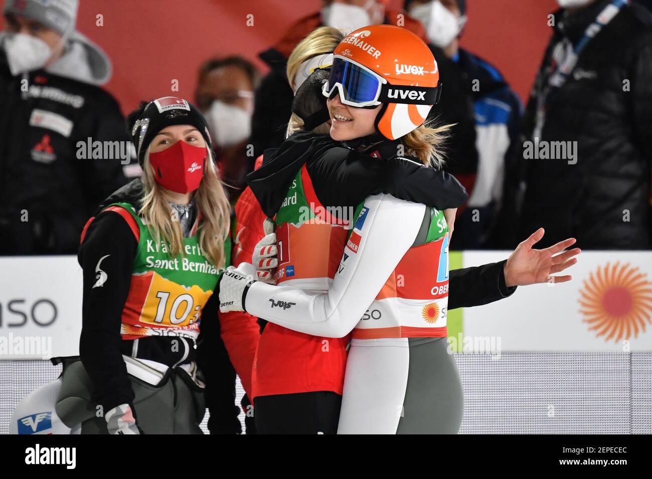 jubilation Team AUT with from right: Marita KRAMER, Sophie SORSCHAG ...