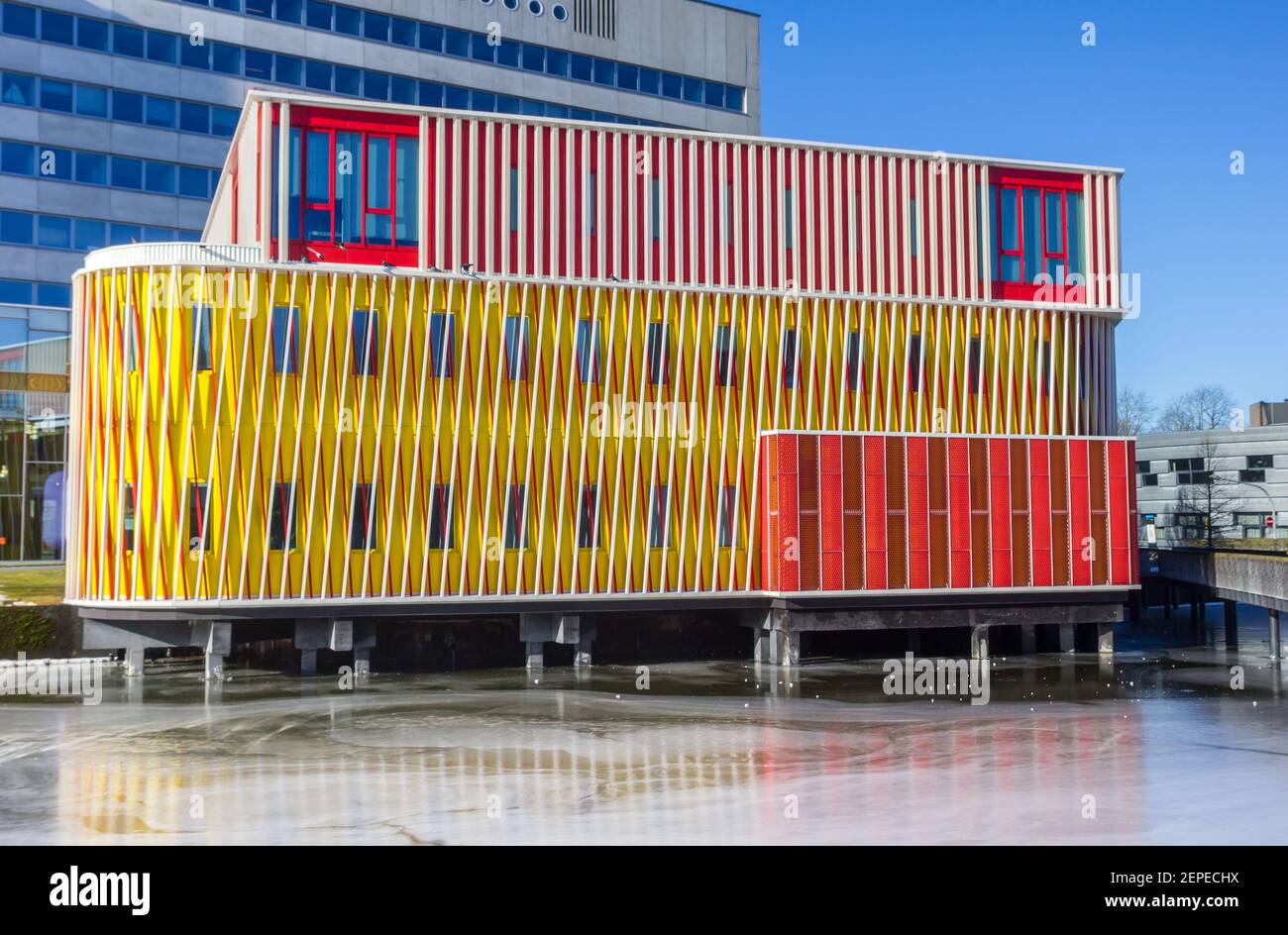 Modern Duisenberg building of the university in Groningen, Netherlands ...