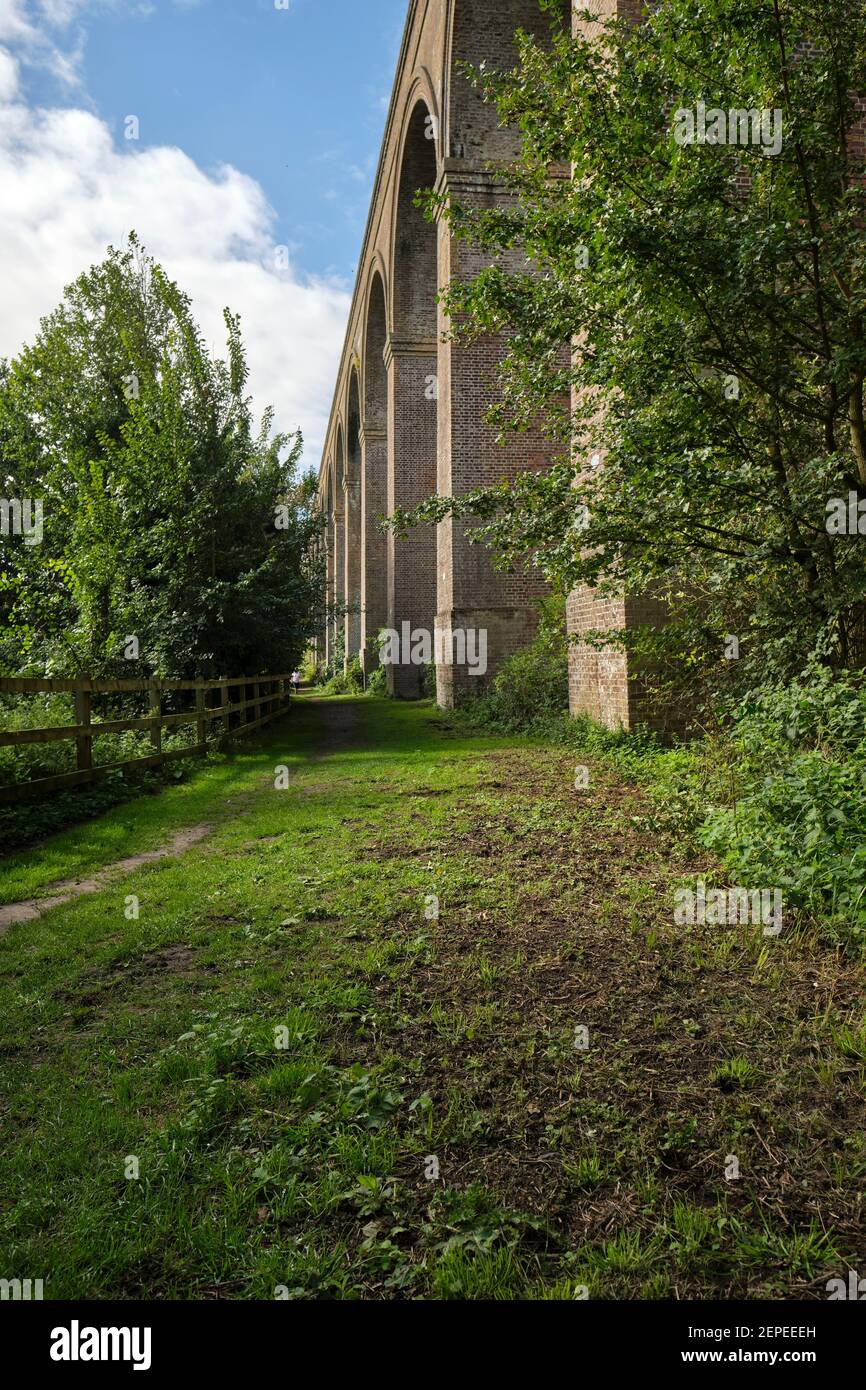 Chappel Viaduct looking South towards Marks Tey from Chappel from ...