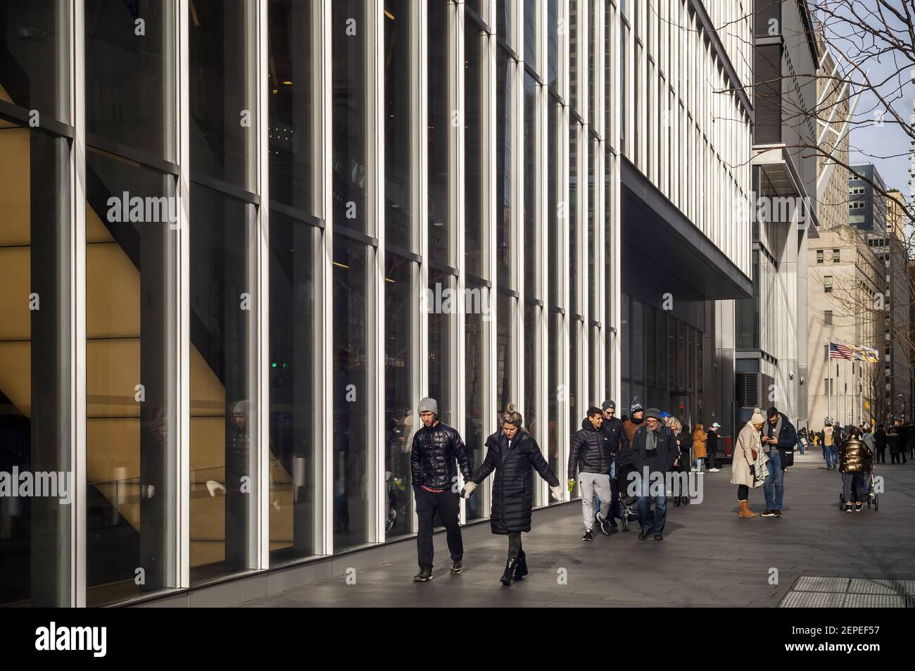 Activities outside the Westfield World Trade Center Mall in New York on ...