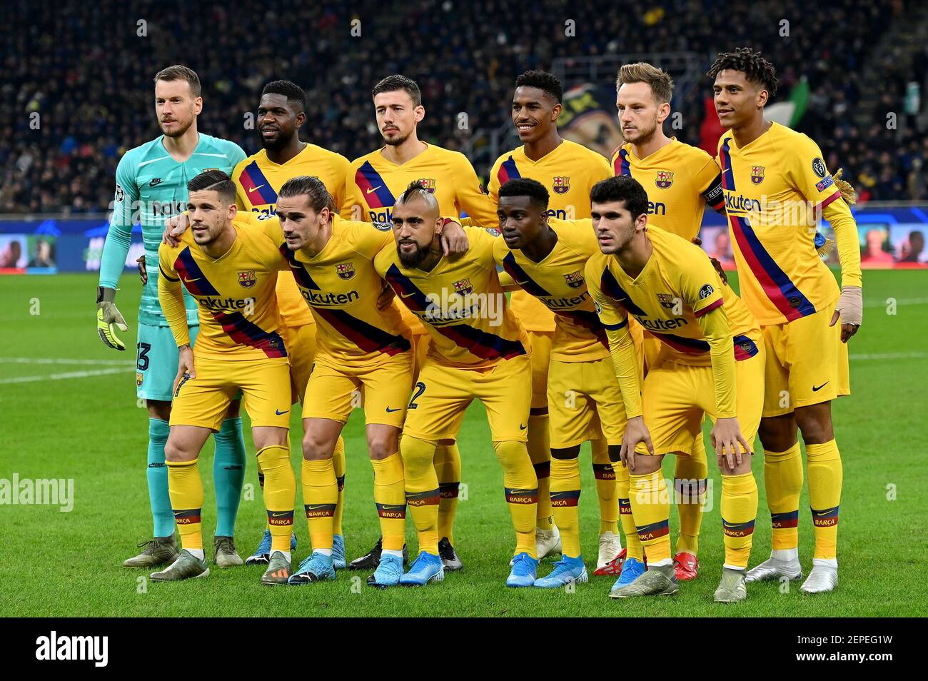 Barcelona line up Milano 10-12-2019 Stadio San Siro Football Champions ...