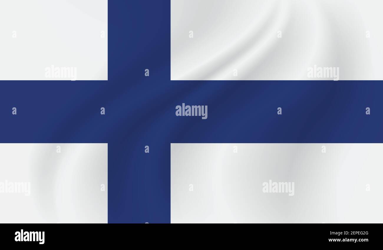 Vector Illustration Cool Grunge And Distressed Flag Of Finland Stock ...