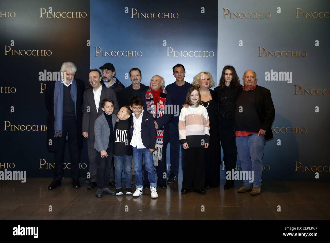 The cast Rome December 12th 2019. Pinocchio Photocall in Rome (Photo ...