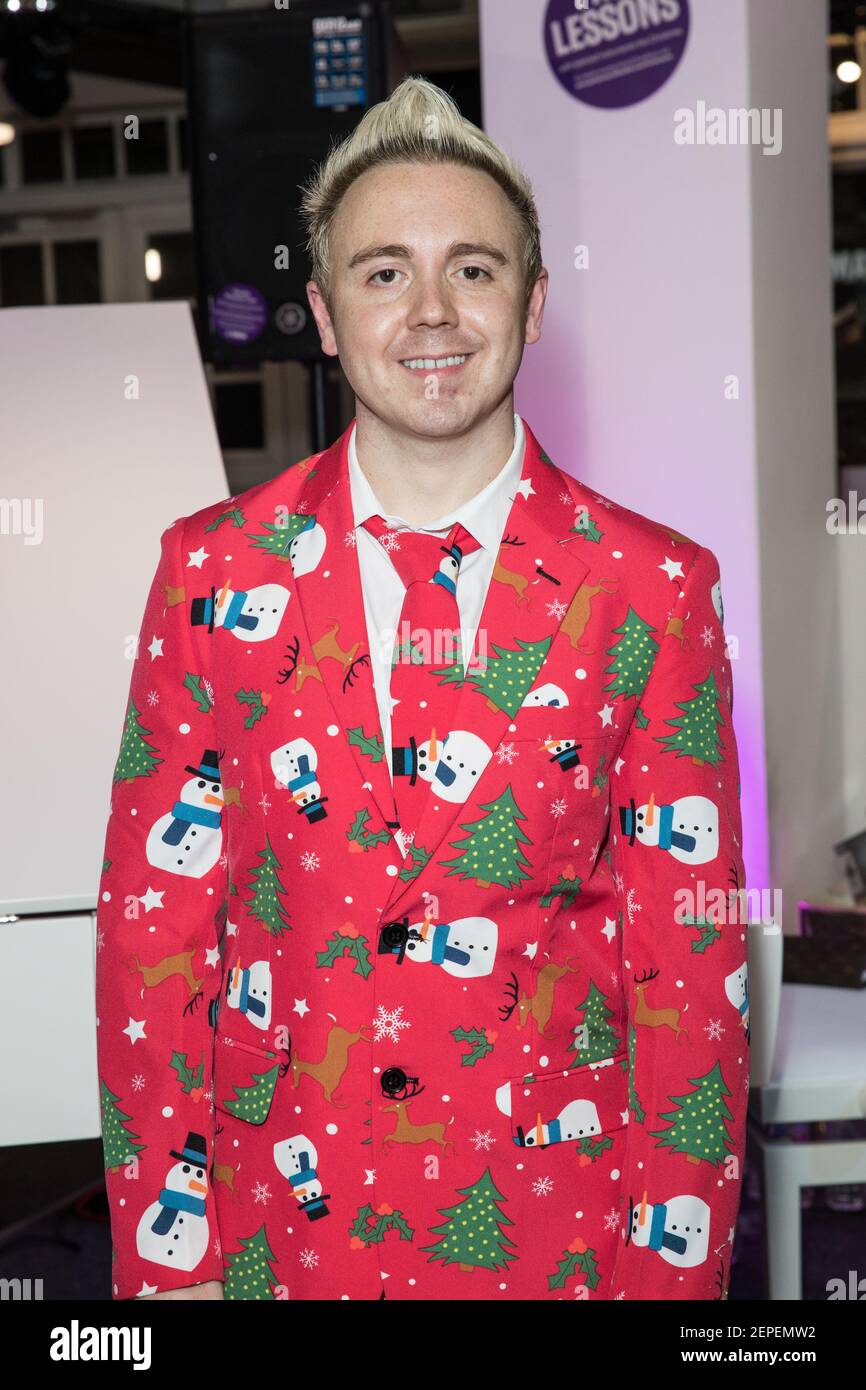 John Galea seen before performing festive songs at the Yamaha Store in ...