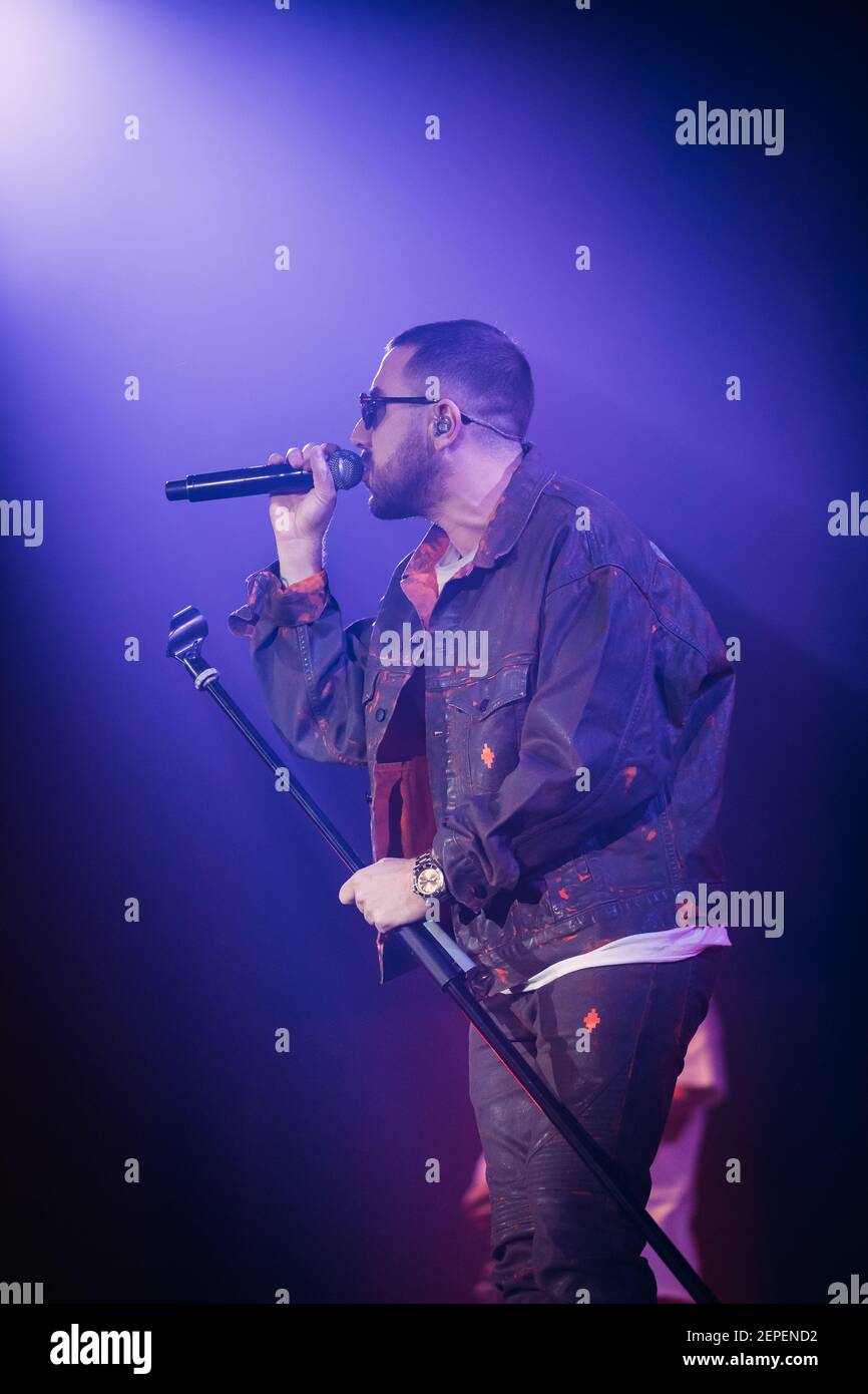 Italian famous singer-songwriter Coez (Silvano Albanese) performs live ...