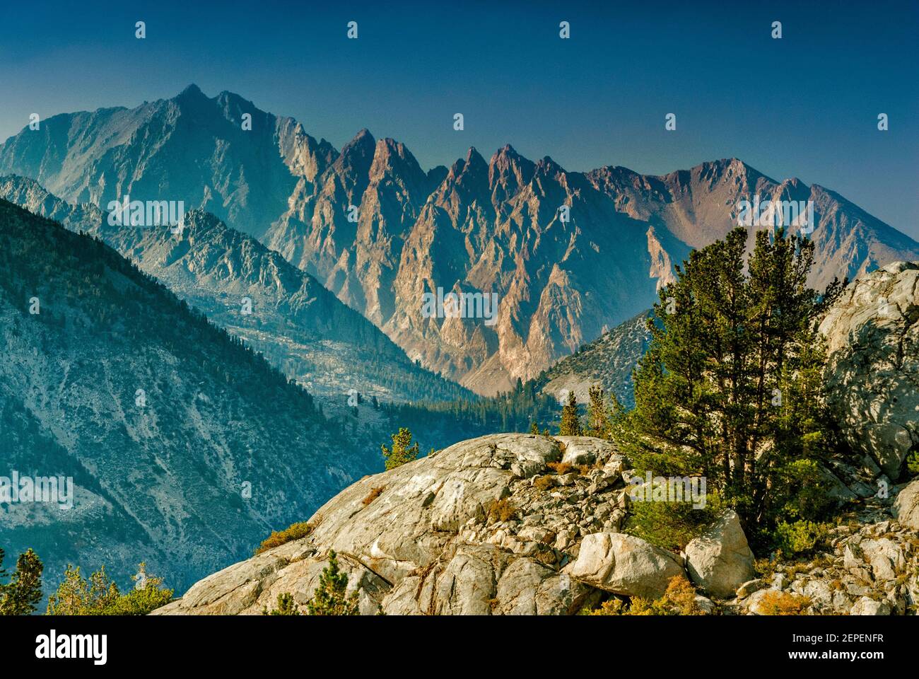 Mount Emerson and Piute Crags, seen from Blue Lake area in Sabrina ...