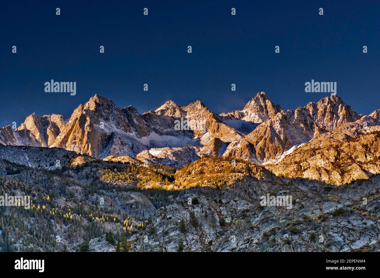 Picture Peak Mount Haeckel, Mount Wallace over Lake Sabrina Basin in ...