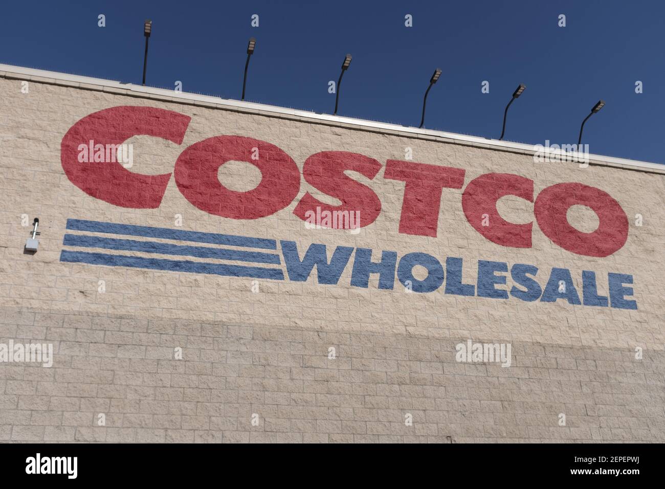 A Costco logo is seen at its branch store in Mountain View, California ...