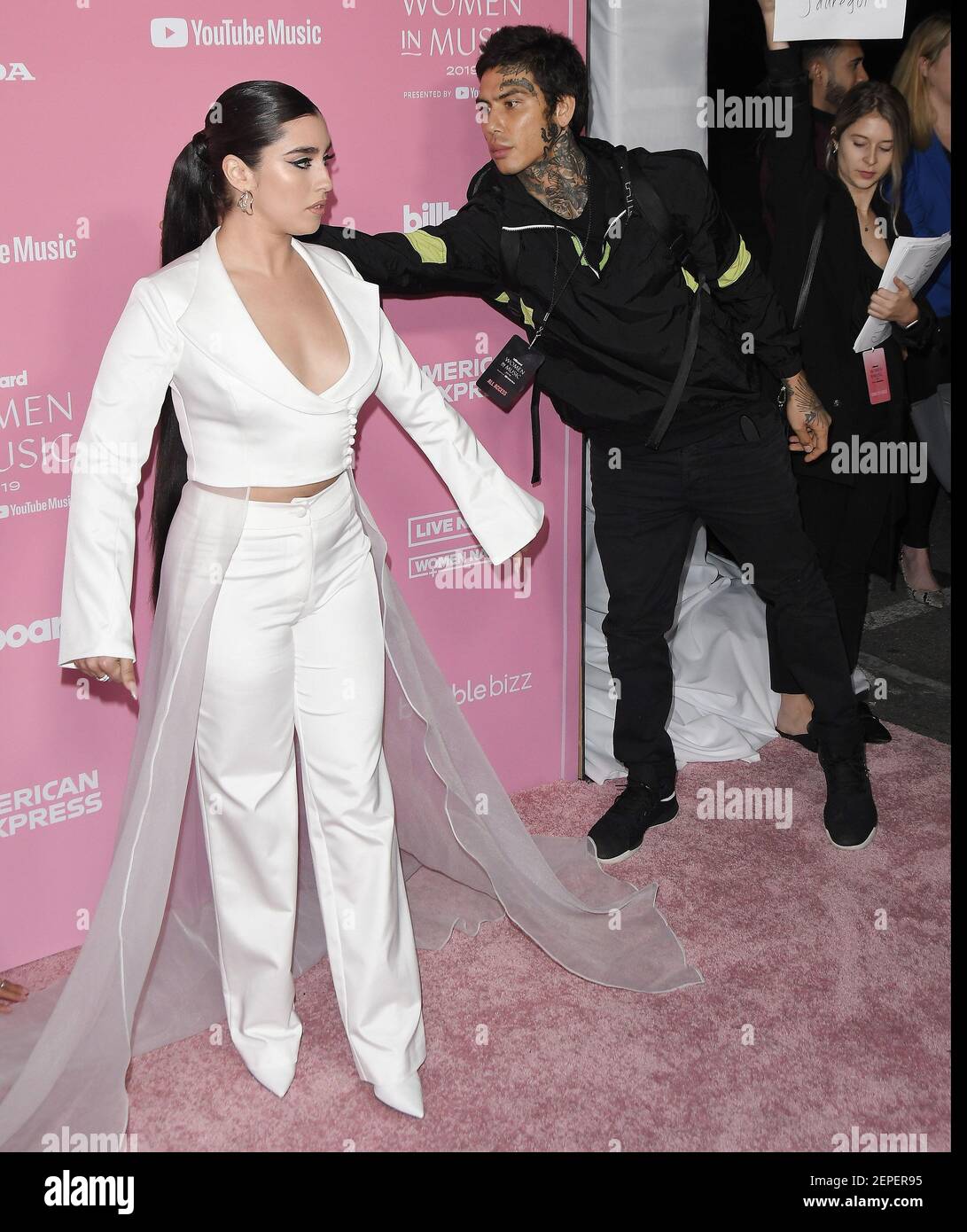 Lauren Jauregui arrives at the 2019 Billboard Women in Music held at ...
