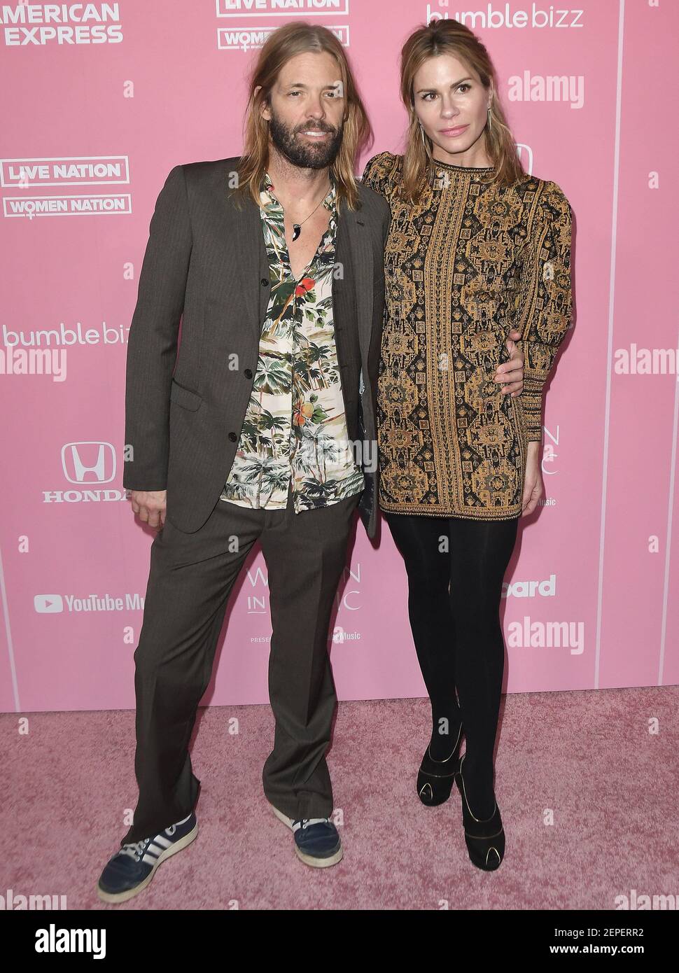 Taylor Hawkins and Alison Hawkins arrives at the 2019 Billboard Women ...