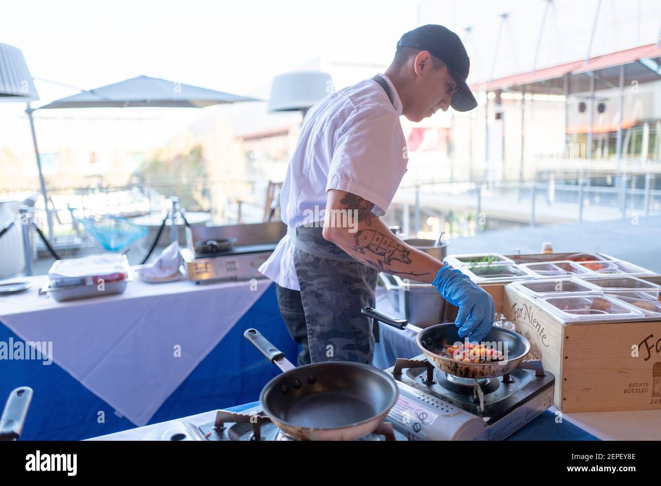 Interior view of the LOT City Center restaurant and movie theatre, with ...