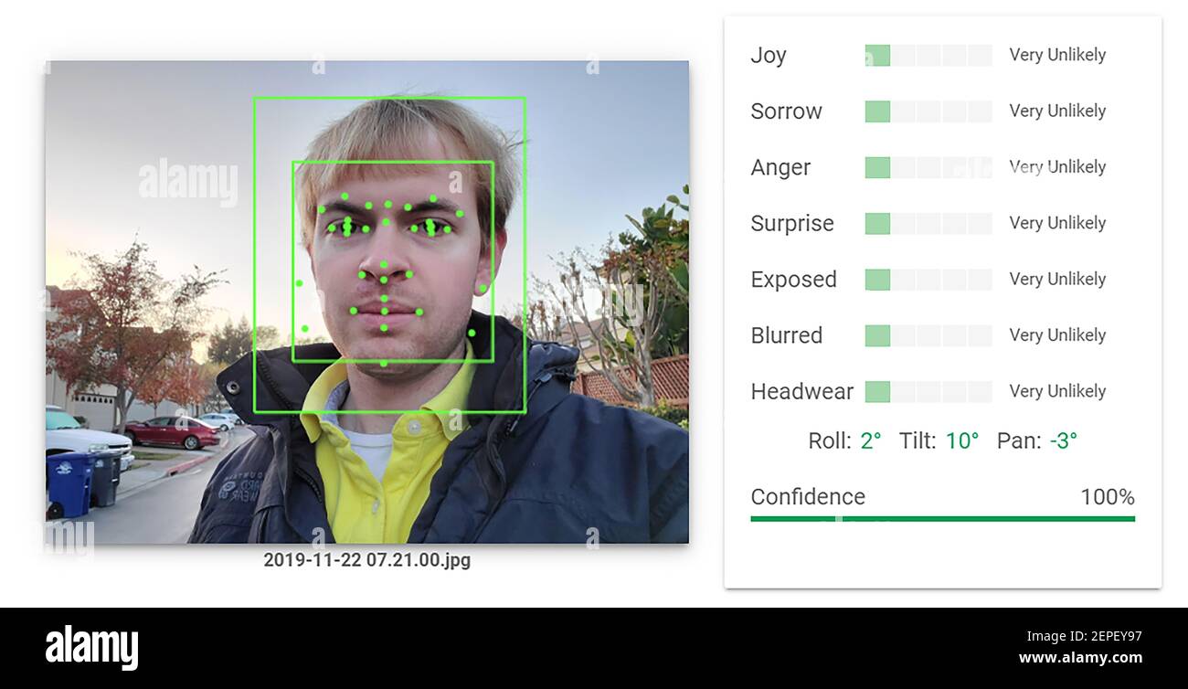 Output of an Artificial Intelligence system from Google Vision ...