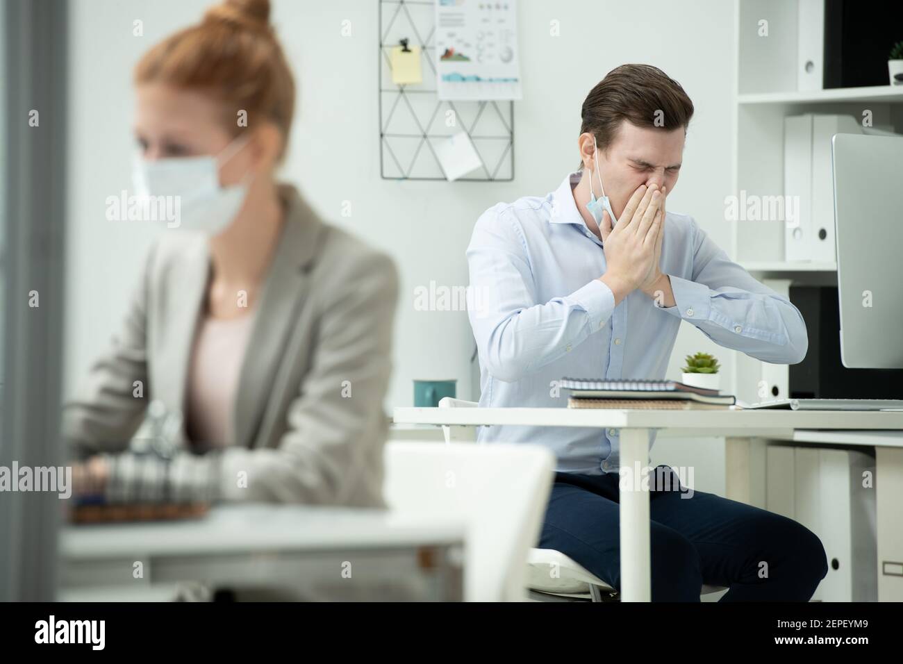 Covering the nose hi-res stock photography and images - Alamy