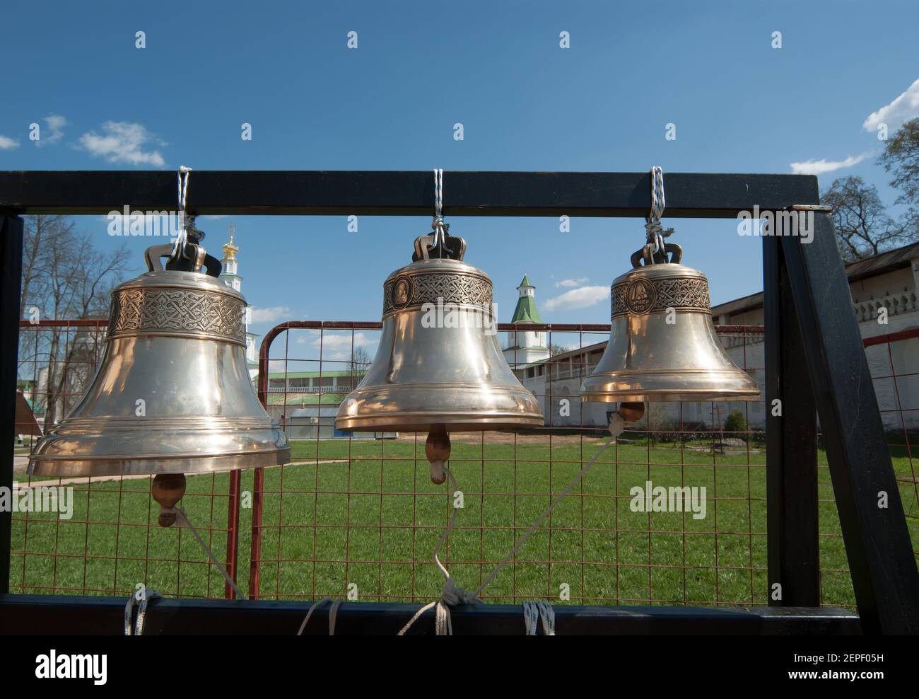 Orthodox bells. New Jerusalem in town Istra, surroundings of Moscow ...
