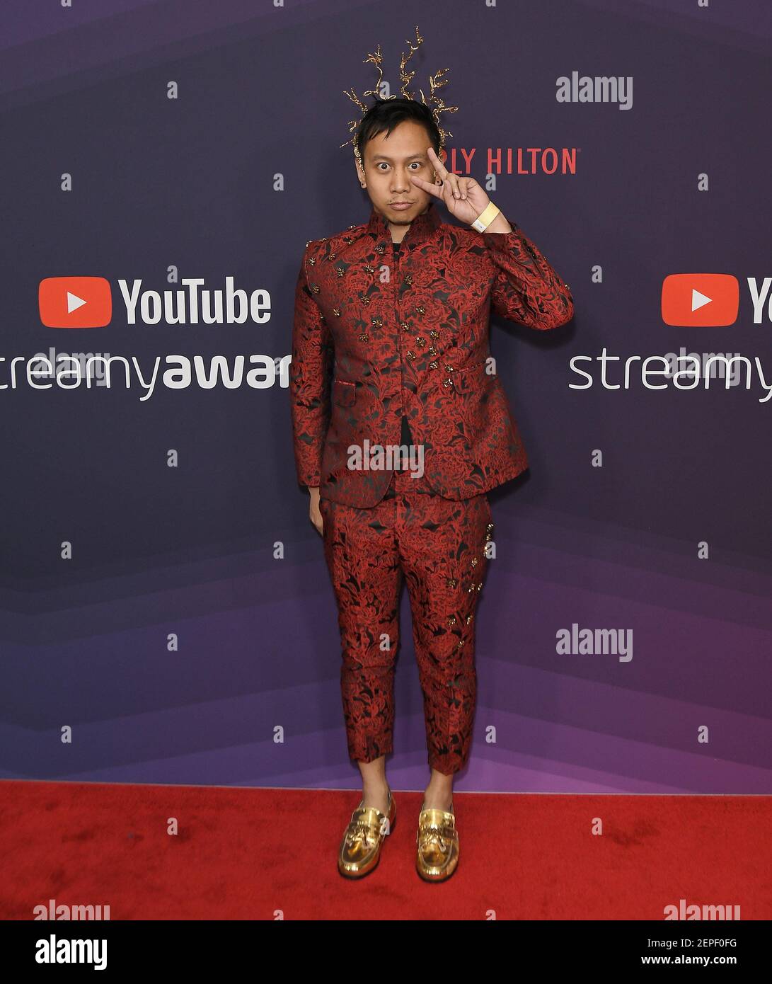 Mikey Bustos arrives at The 9th Annual Streamy Awards held at the ...