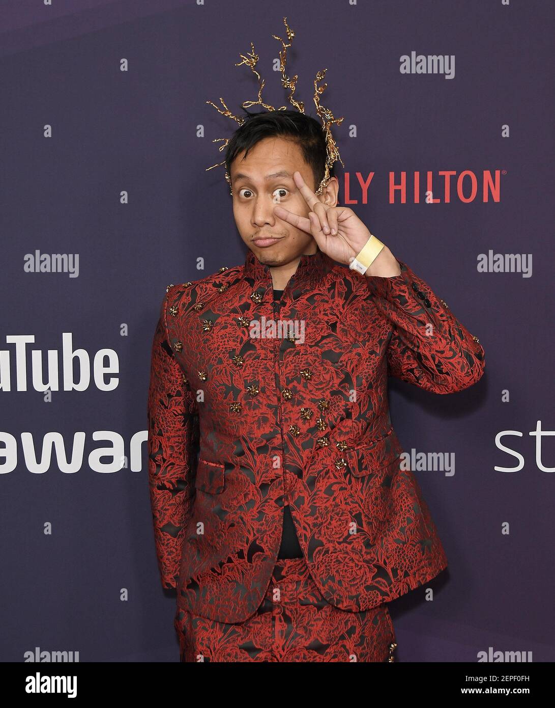 Mikey Bustos arrives at The 9th Annual Streamy Awards held at the ...