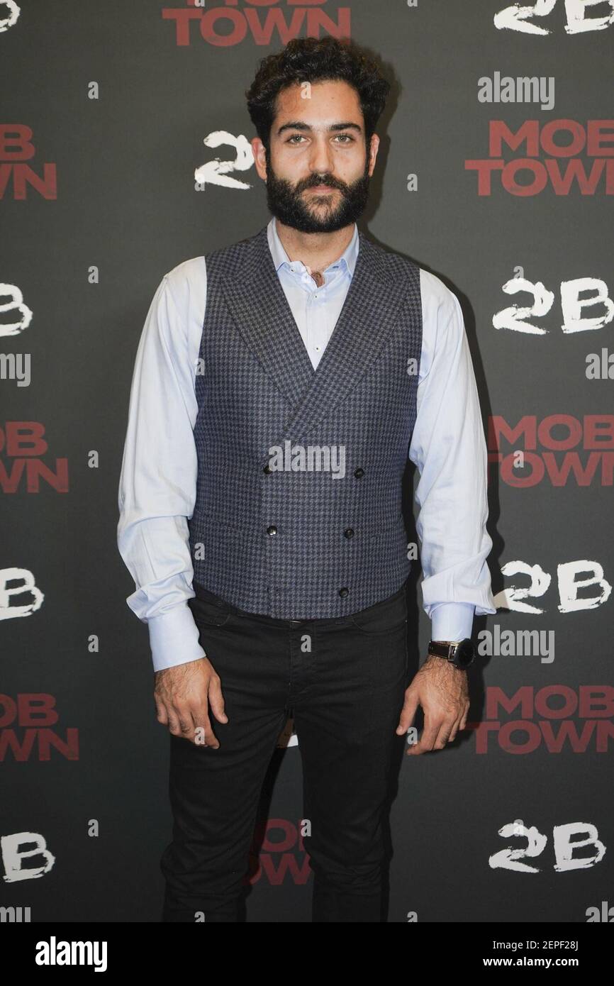 Justin Benjamin attends the premiere of "Mob Town" at the Los Angeles ...