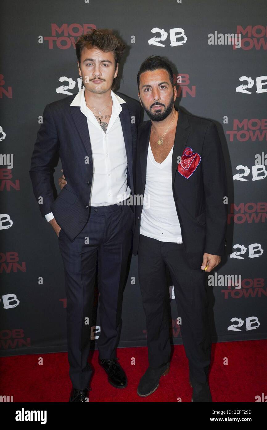Brandon Thomas Lee and Danny A. Abeckaser attend the premiere of "Mob ...