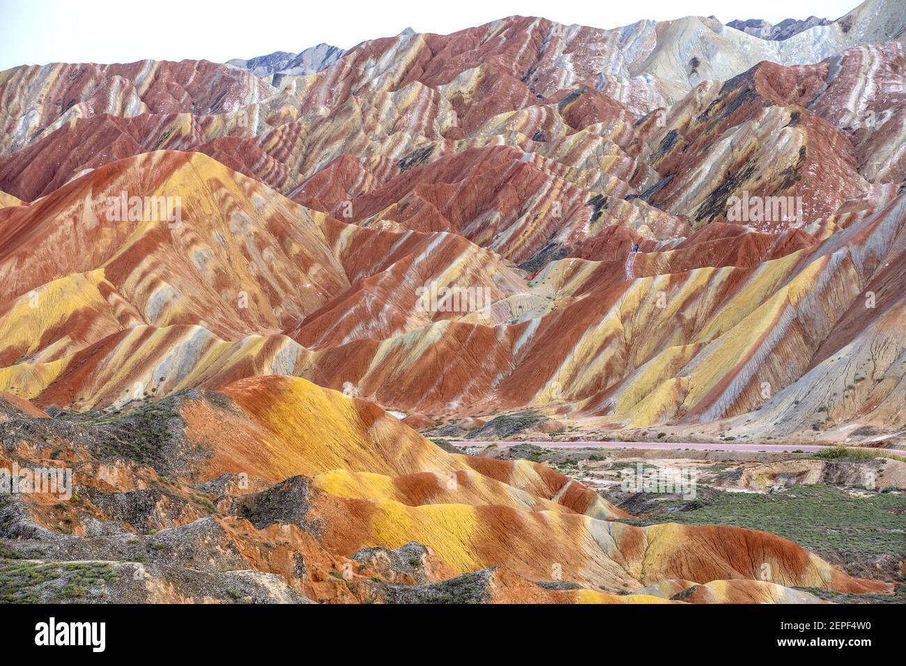 --File--View of Danxia landform in Zhangye city, northwest China's ...