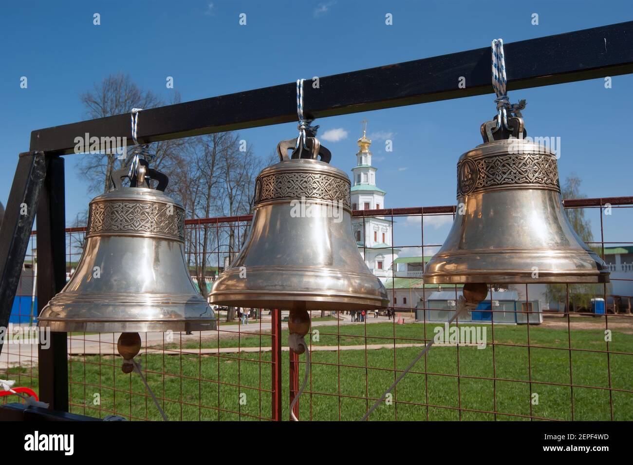 Orthodox bells. New Jerusalem in town Istra, surroundings of Moscow ...