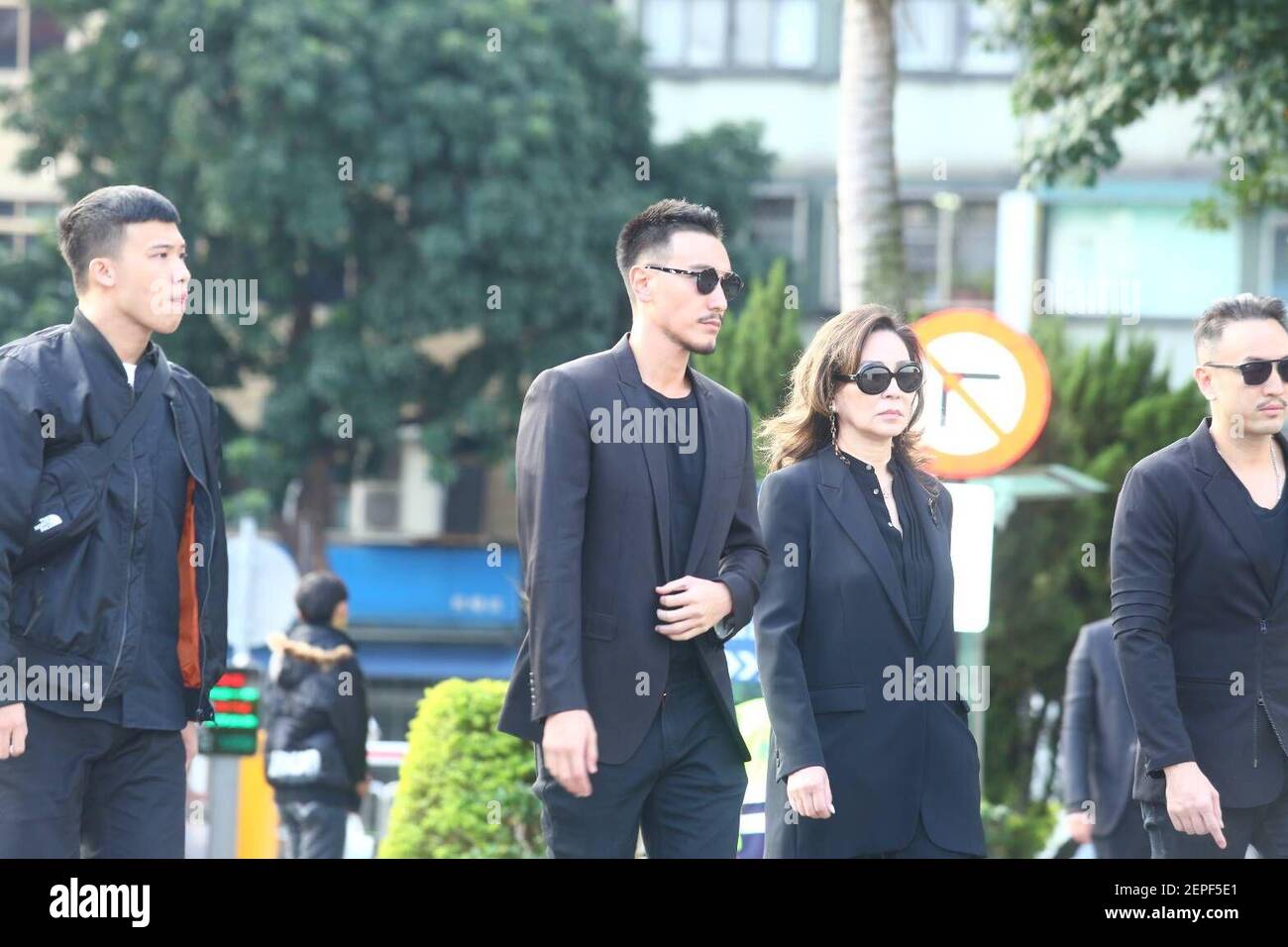 Taiwanese actor and model Sunny Wang attends the farewell ceremony for ...