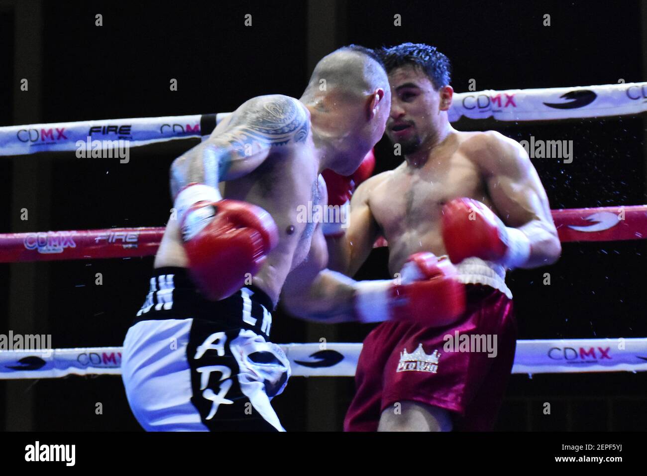 Dante ‘Crazy’ Jardon and Chester Parada seen fighting during a boxing ...