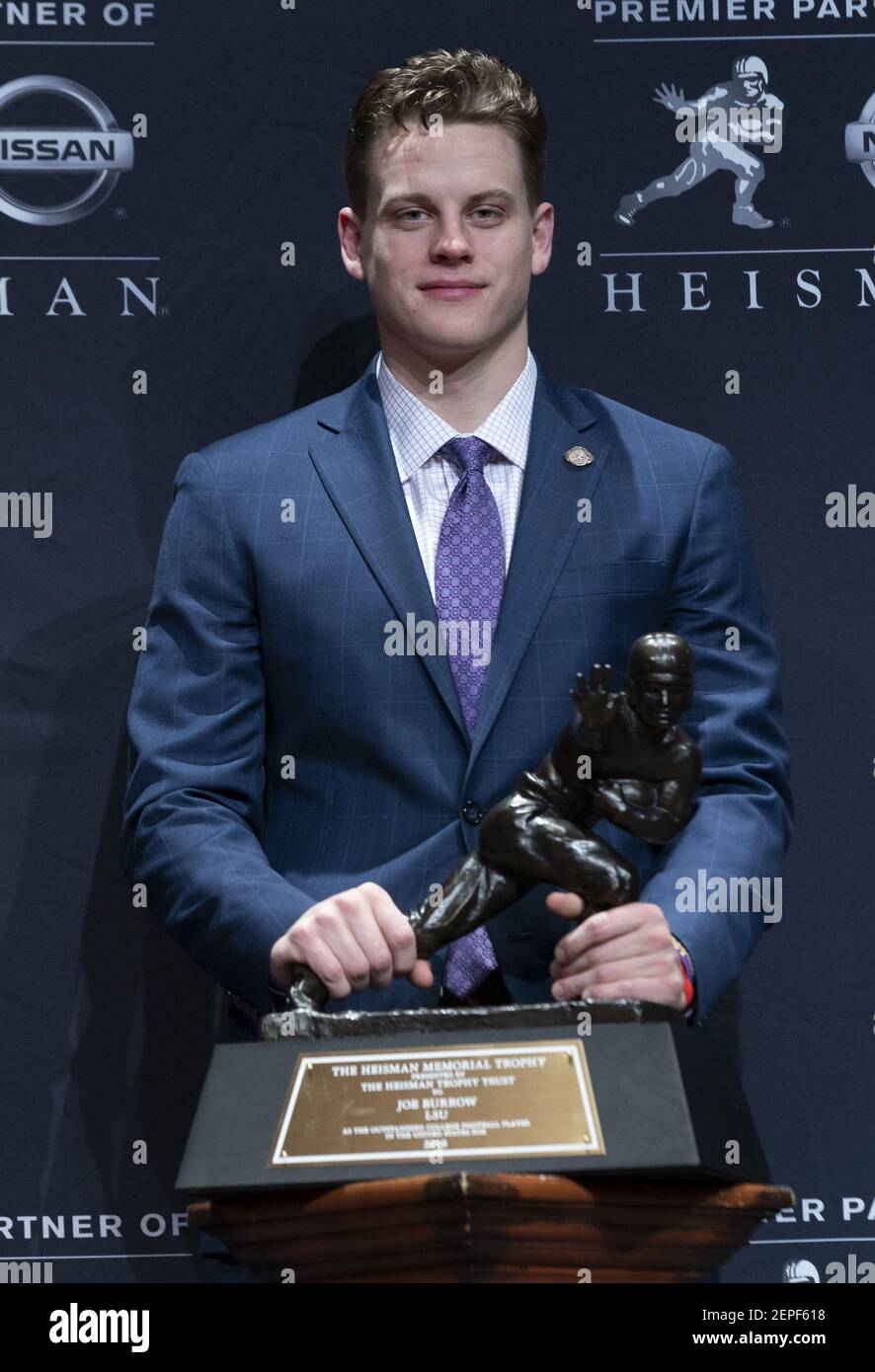 Quarterback Joe Burrow of the LSU Tigers winner of the 85th annual ...
