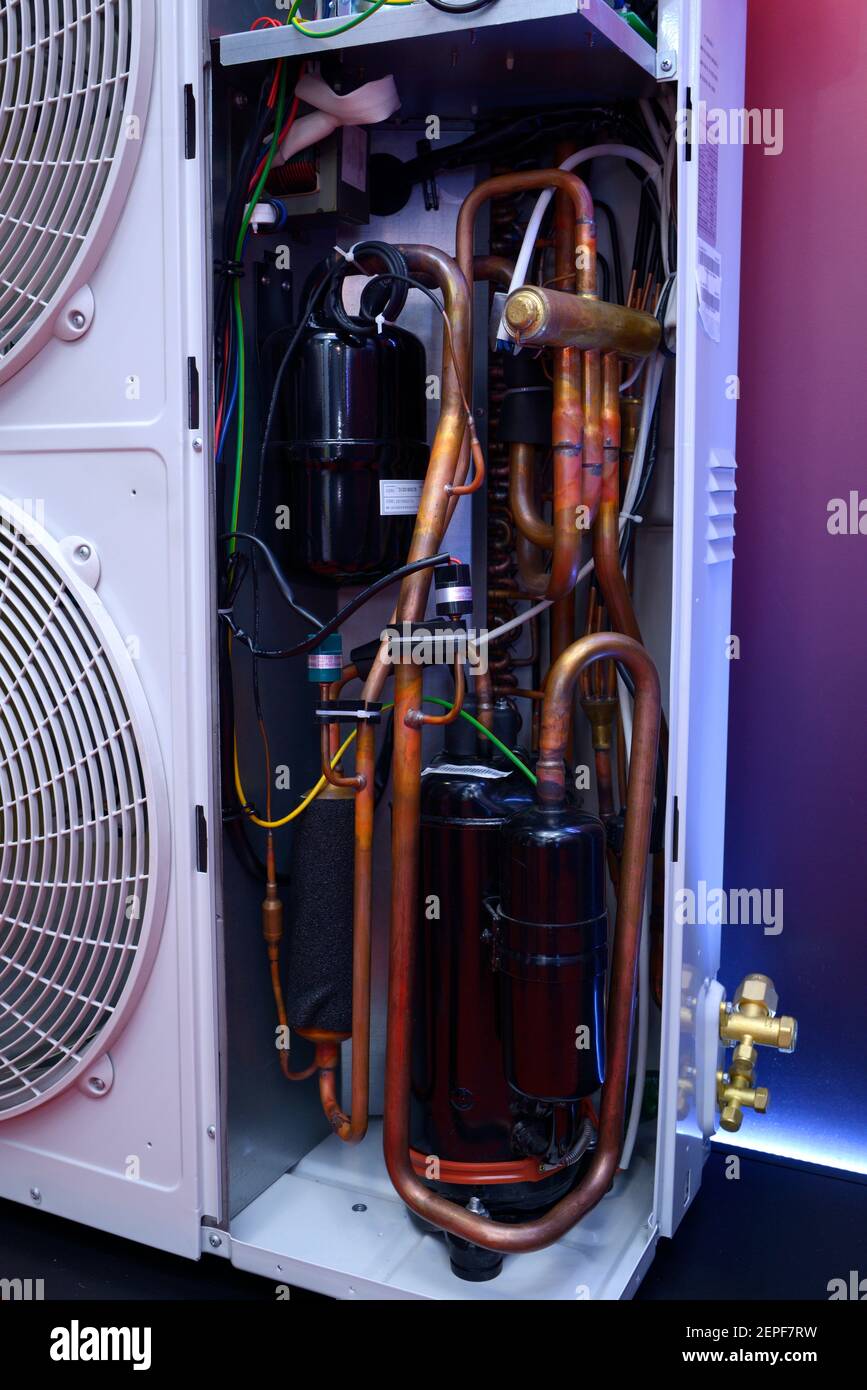 Hydraulic module of a modern air conditioner Stock Photo - Alamy