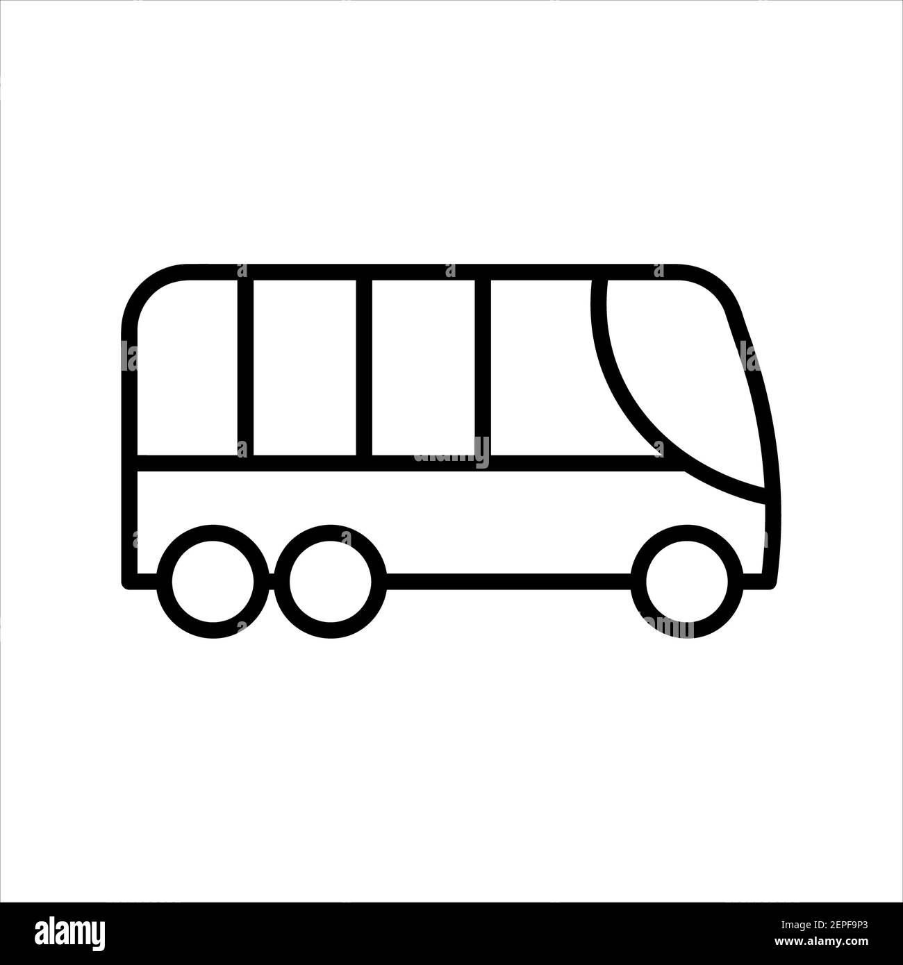 City bus flat icon. Pictogram for web. Line stroke. Isolated on white ...