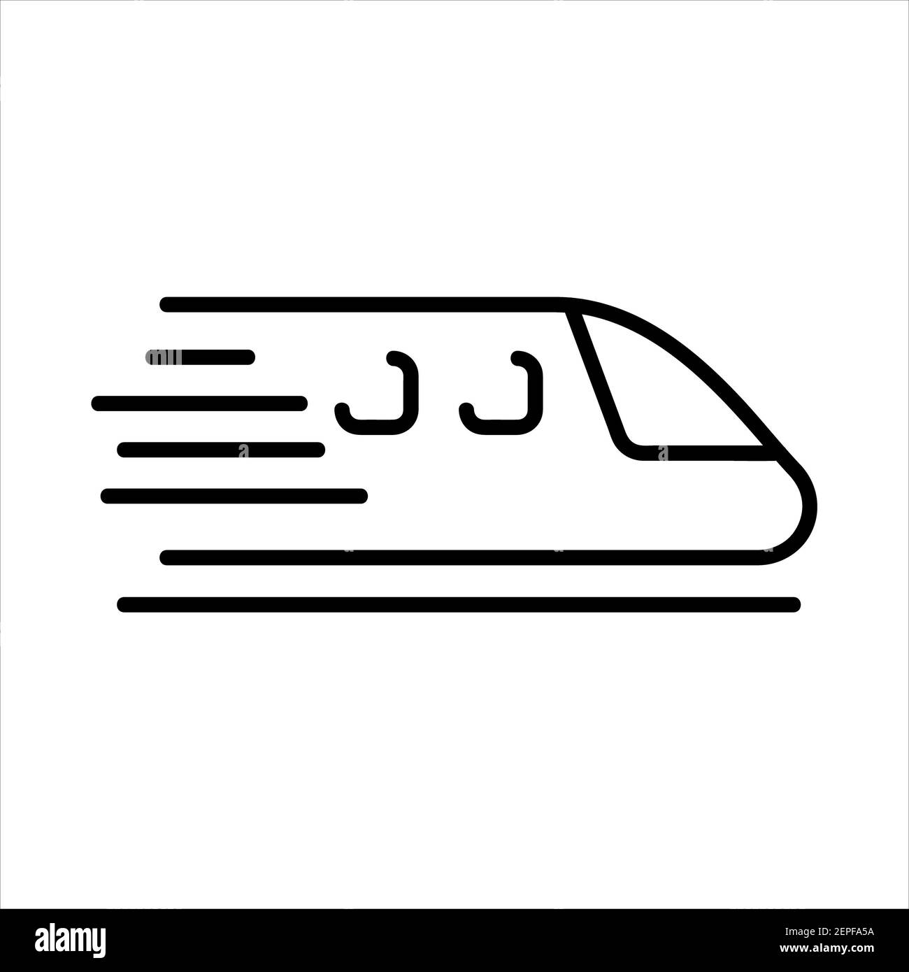 Modern train flat icon. Pictogram for web. Line stroke. Isolated on ...