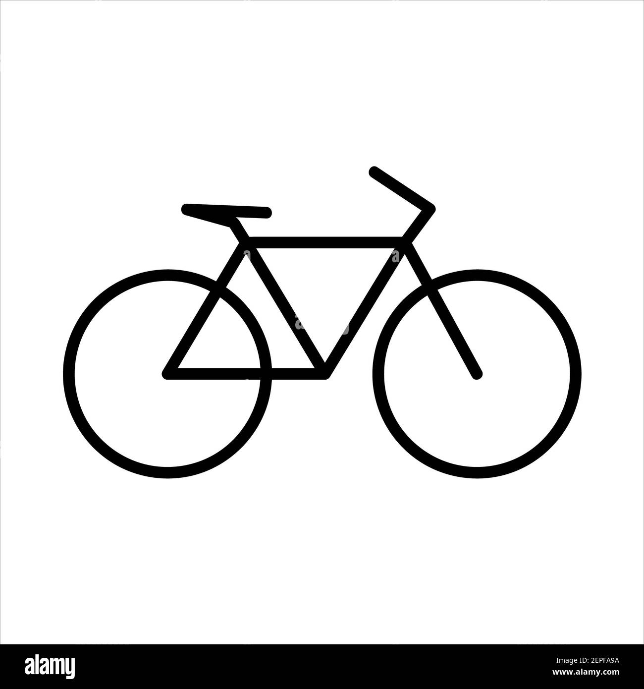 Bike flat icon. Pictogram for web. Line stroke. Isolated on white ...