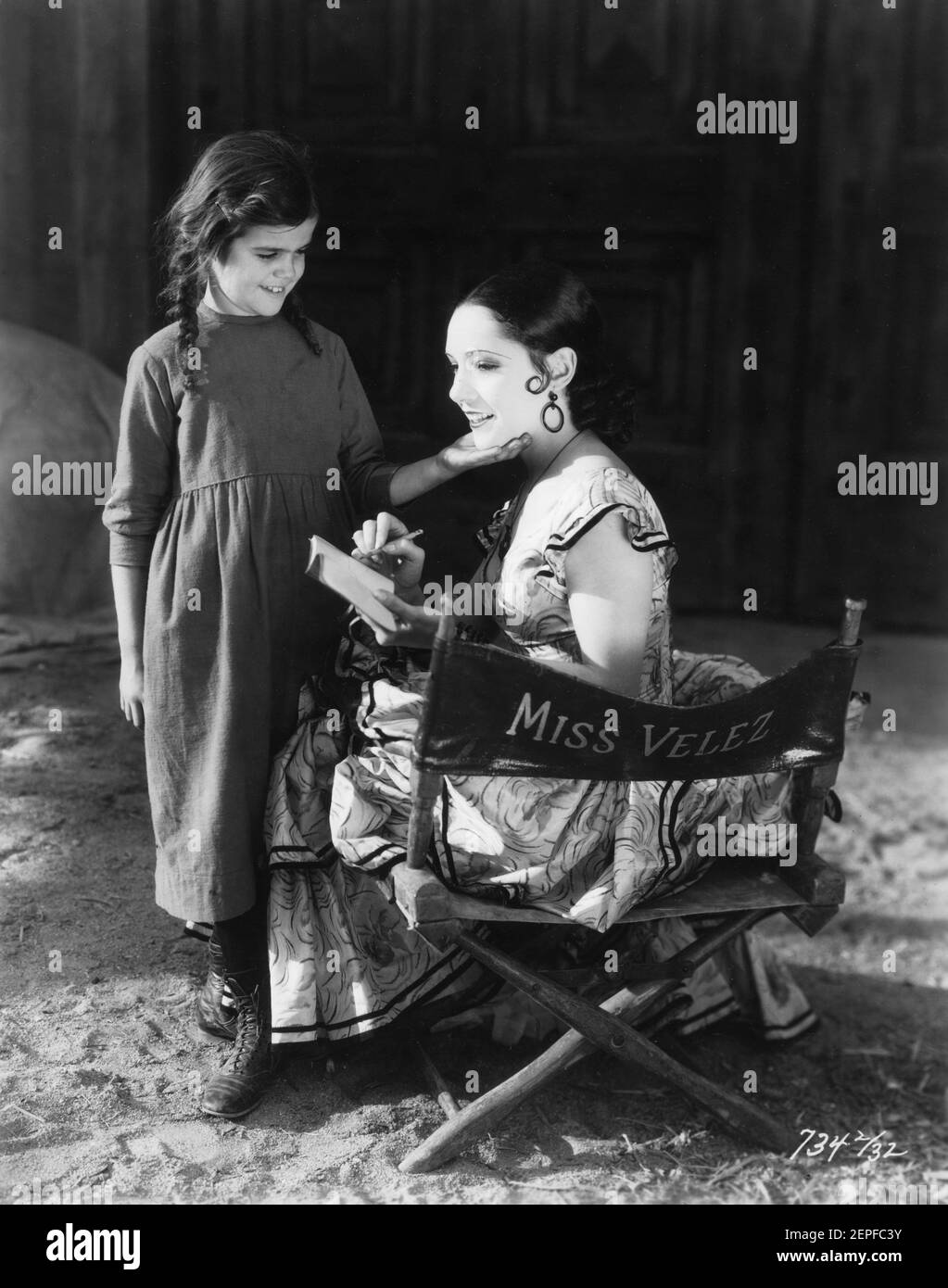 LUPE VELEZ on set location candid signs her autograph for 7 year old ...