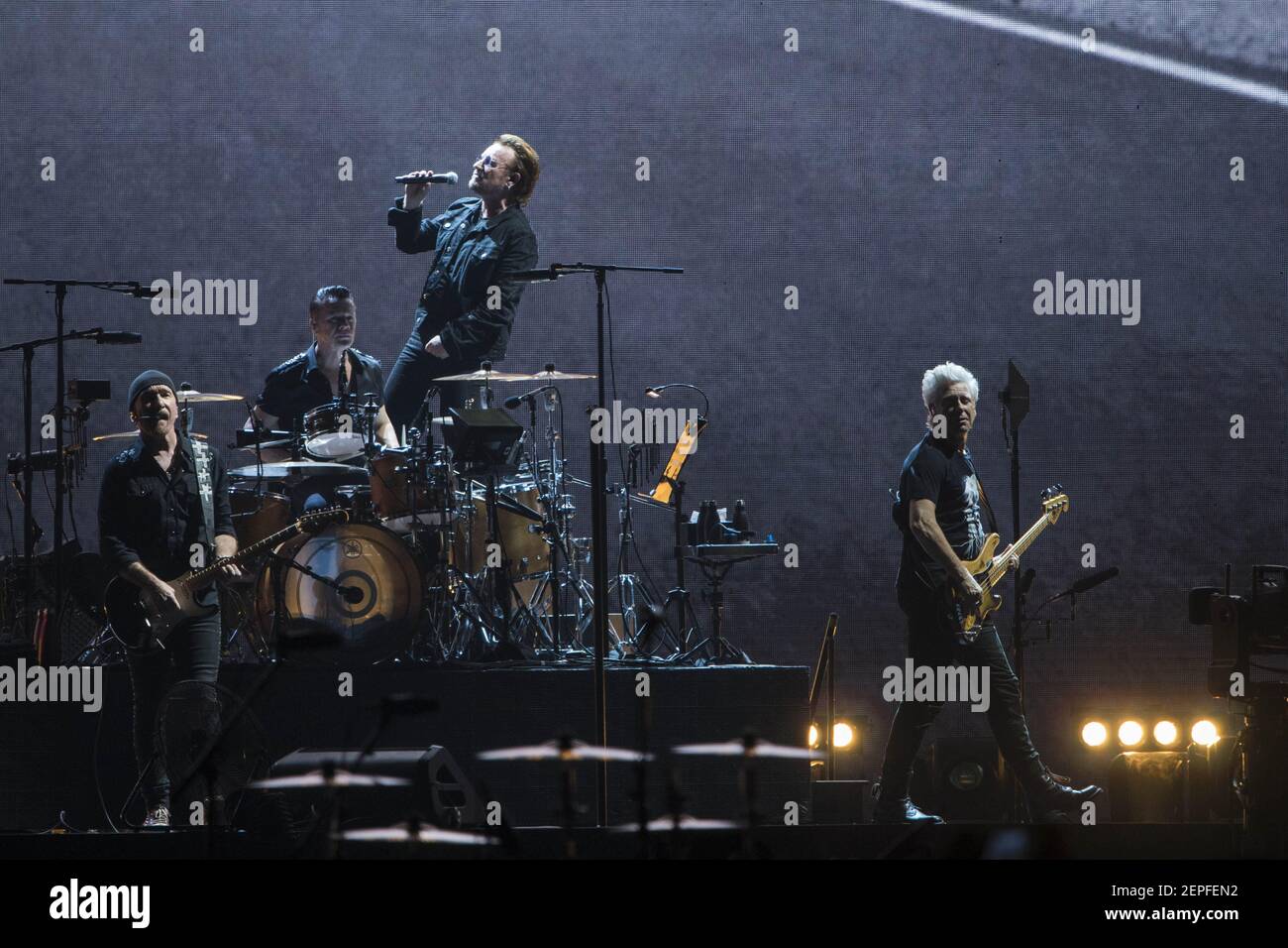 MUMBAI, INDIA - DECEMBER 15: Irish rock band U2 performs as part of The ...
