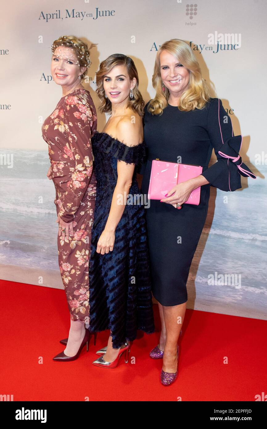 Tjitske Reidinga, Elise Schaap and Linda de Mol on the April, May and ...