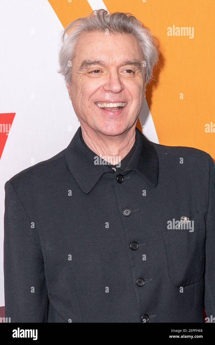 David Byrne attends the red carpet at the Netflix premiere of John ...