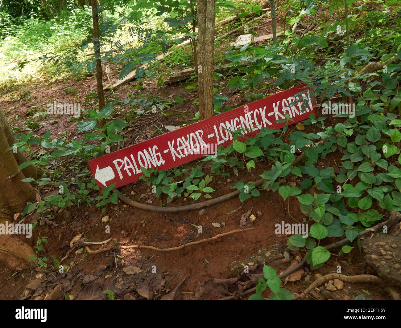Signposts to the places of the Palong, Kayor, Long Neck and Karen ...