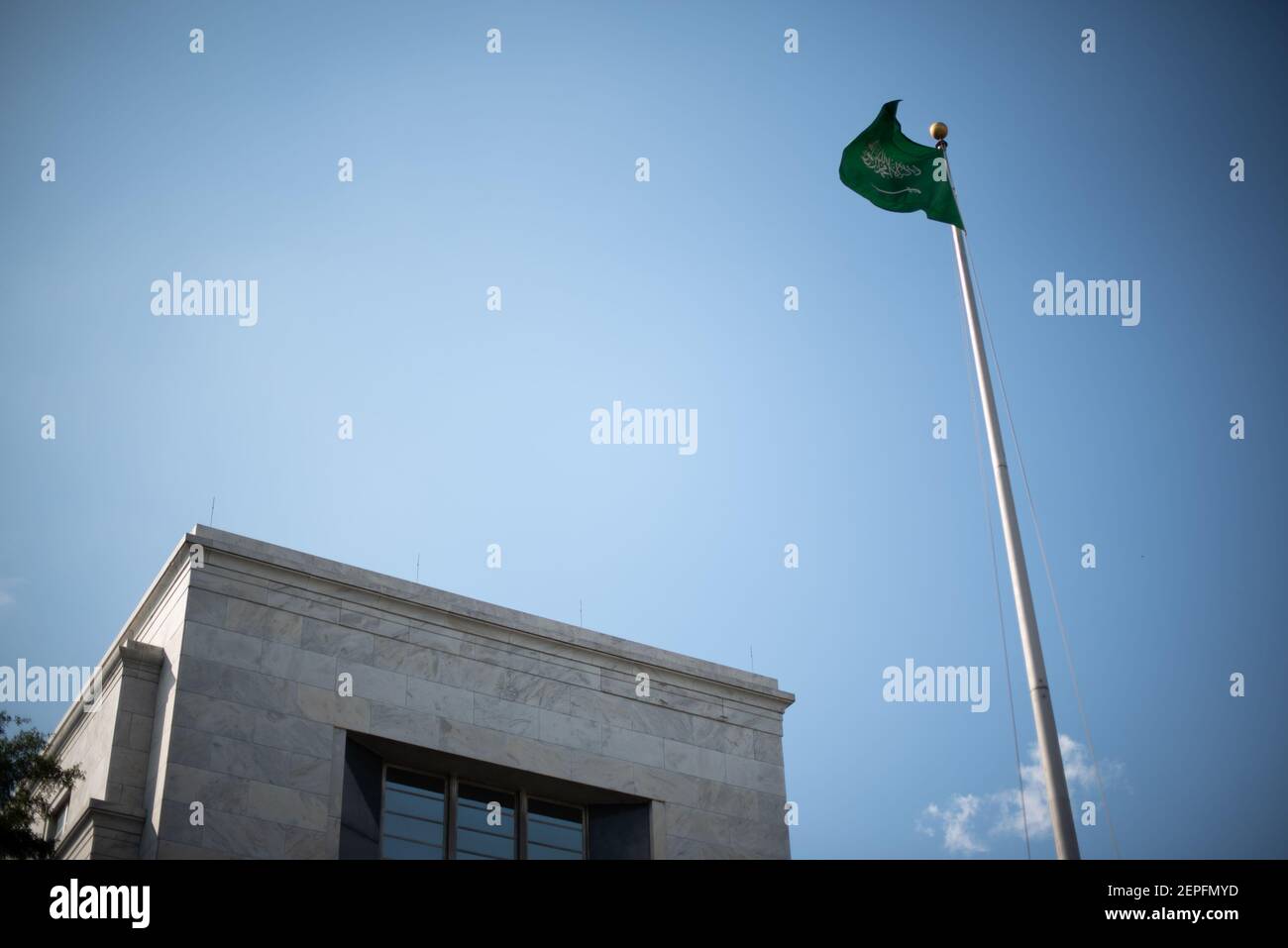 A general view of the Saudi Arabian Embassy in Washington, D.C., as ...