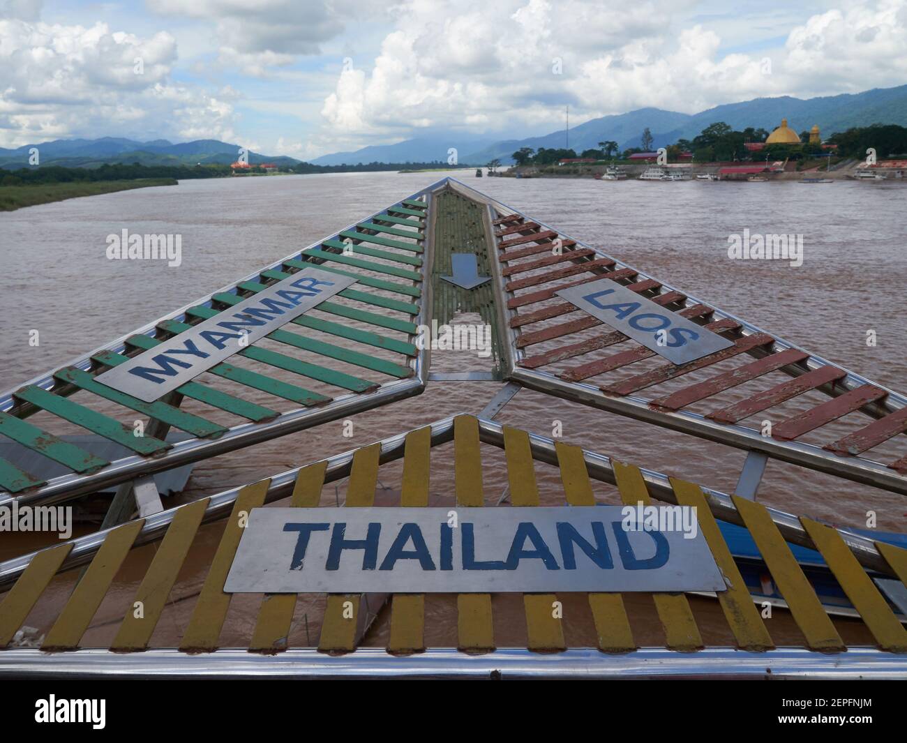 southeast asia three countries border sign Stock Photo - Alamy