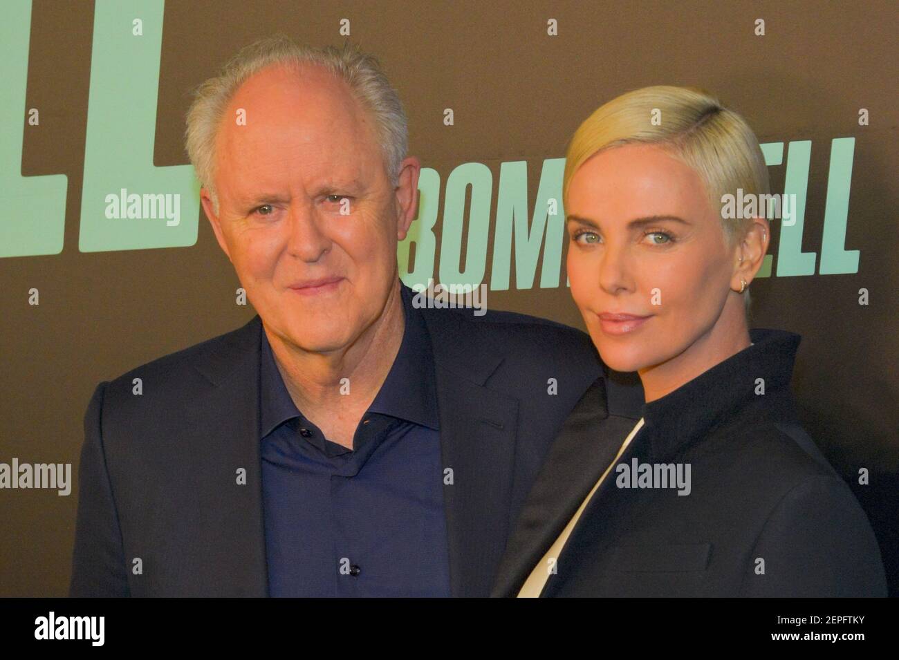 John Lithgow and Charlize Theron attend the Bombshell New York ...