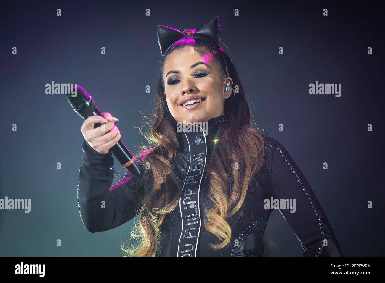 Mabel performs live on stage at the Kiss Haunted House Party at the SSE ...