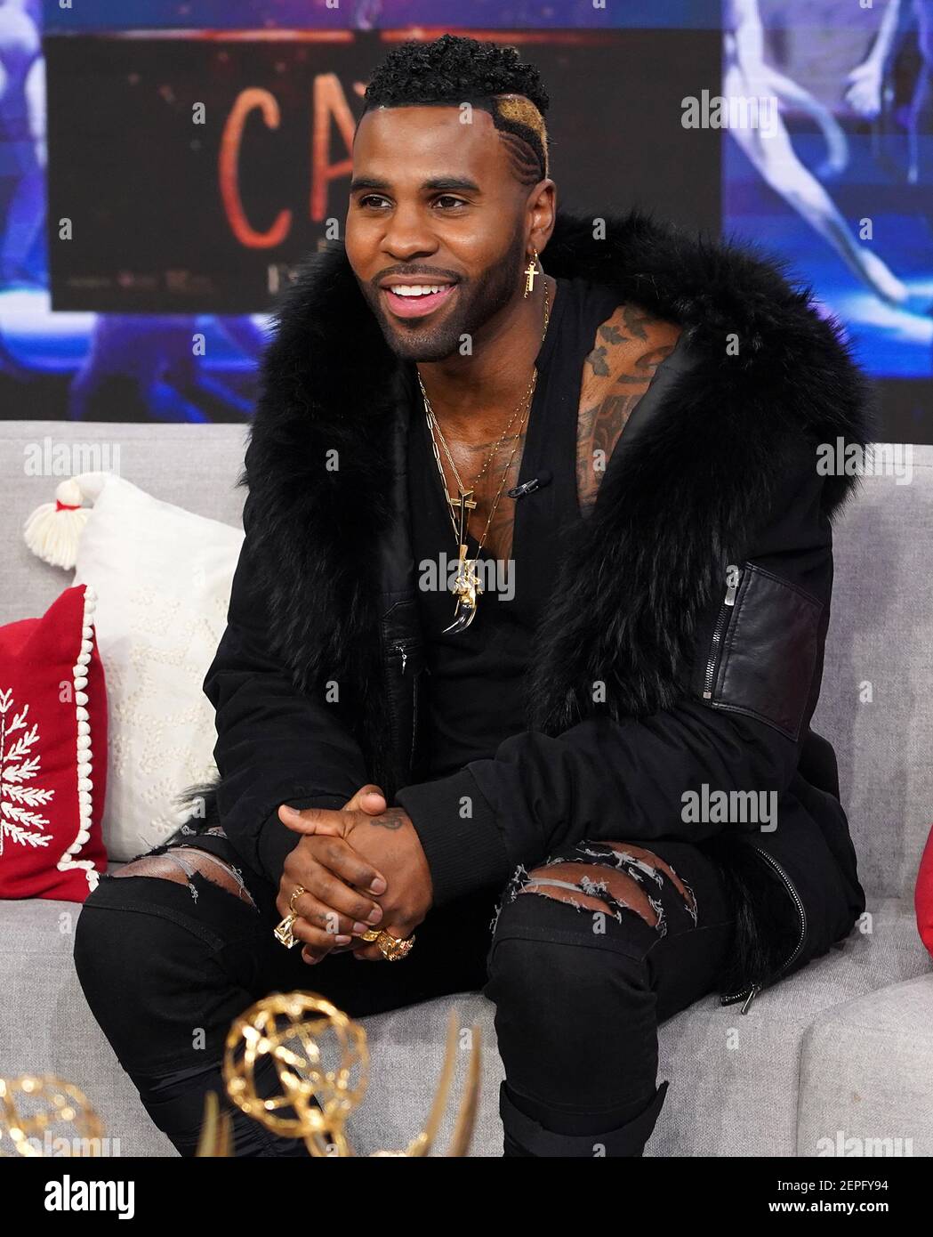 MIAMI, FL - DEC18: Jason Derulo is seen during Despierta America to ...