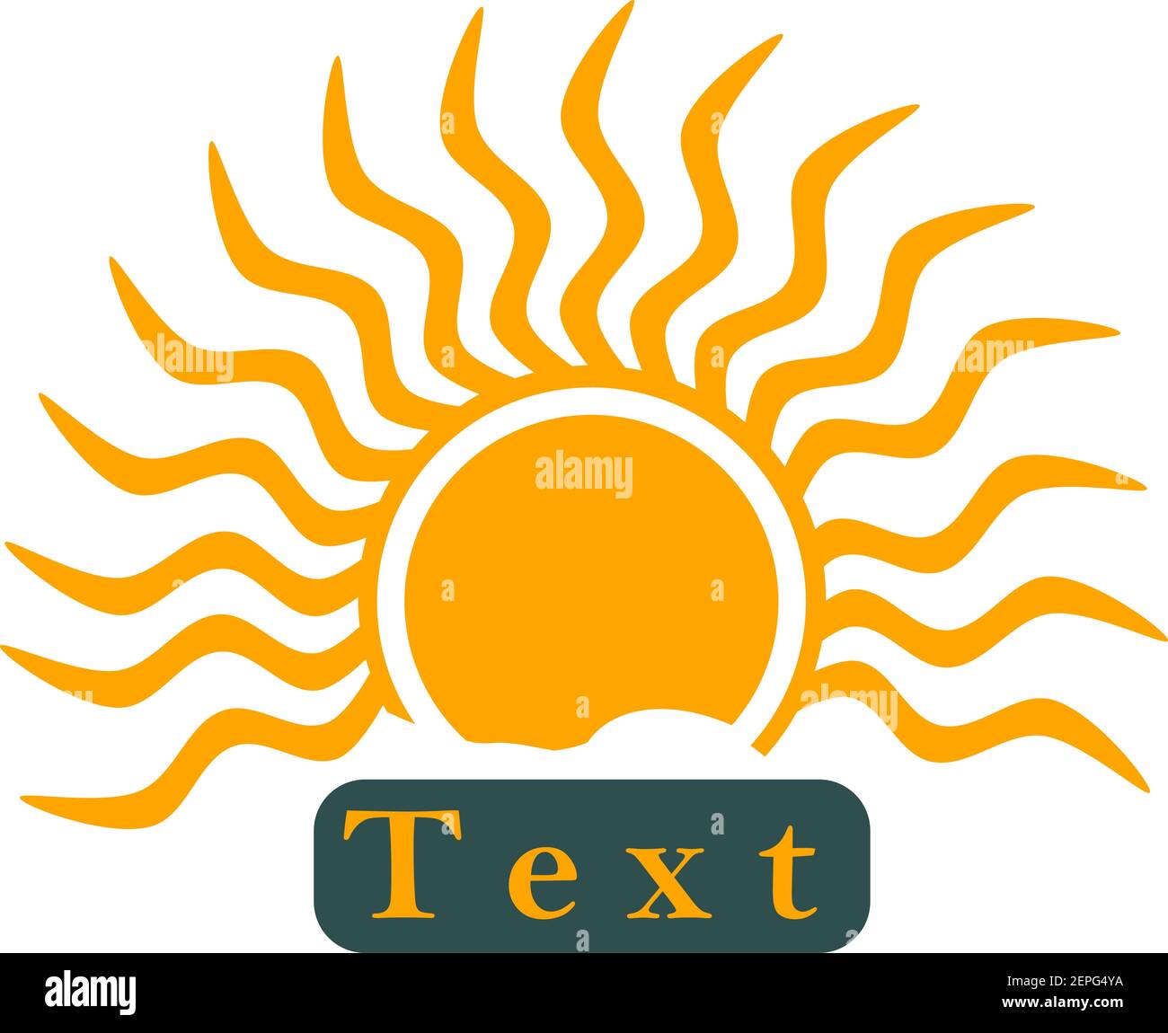vector graphic: sun with the word Stock Vector Image & Art - Alamy