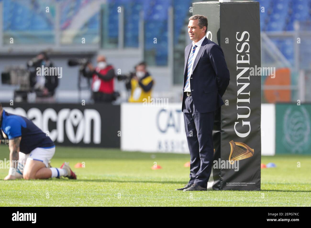 Stadio Olimpico, Rome, Italy, 27 Feb 2021, head coach Franco Smith ...