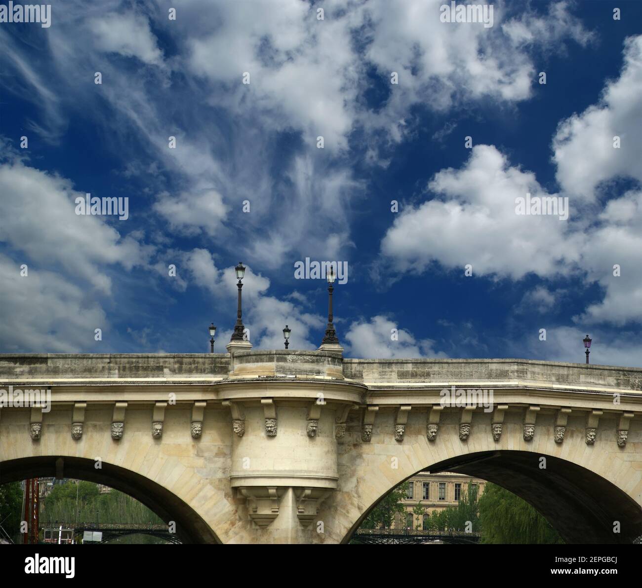 Paris, France. Bridge over the River Seine Stock Photo - Alamy