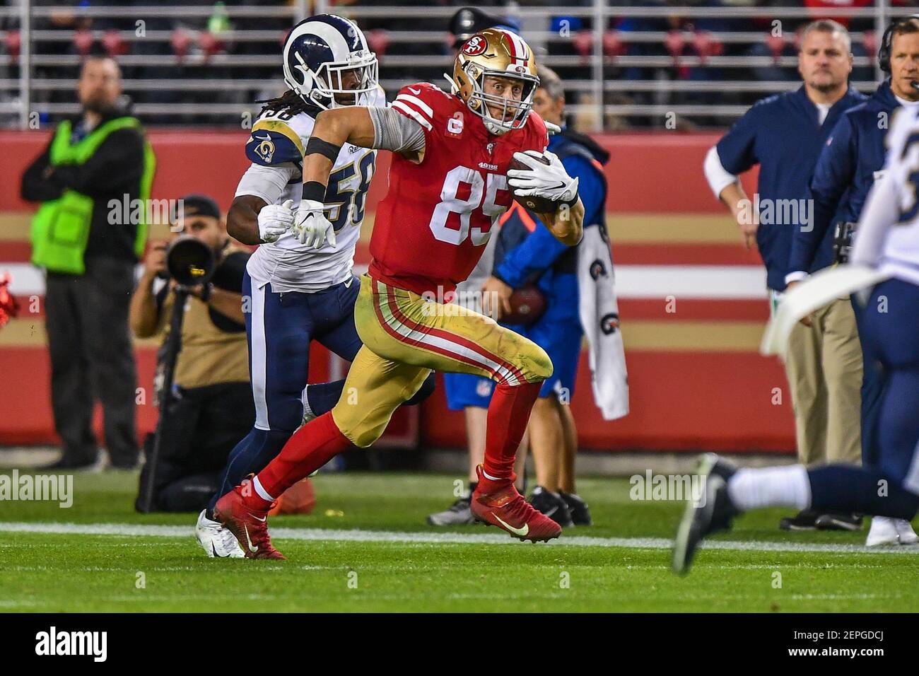 December 21, 2019: San Francisco 49ers tight end George Kittle (85 ...