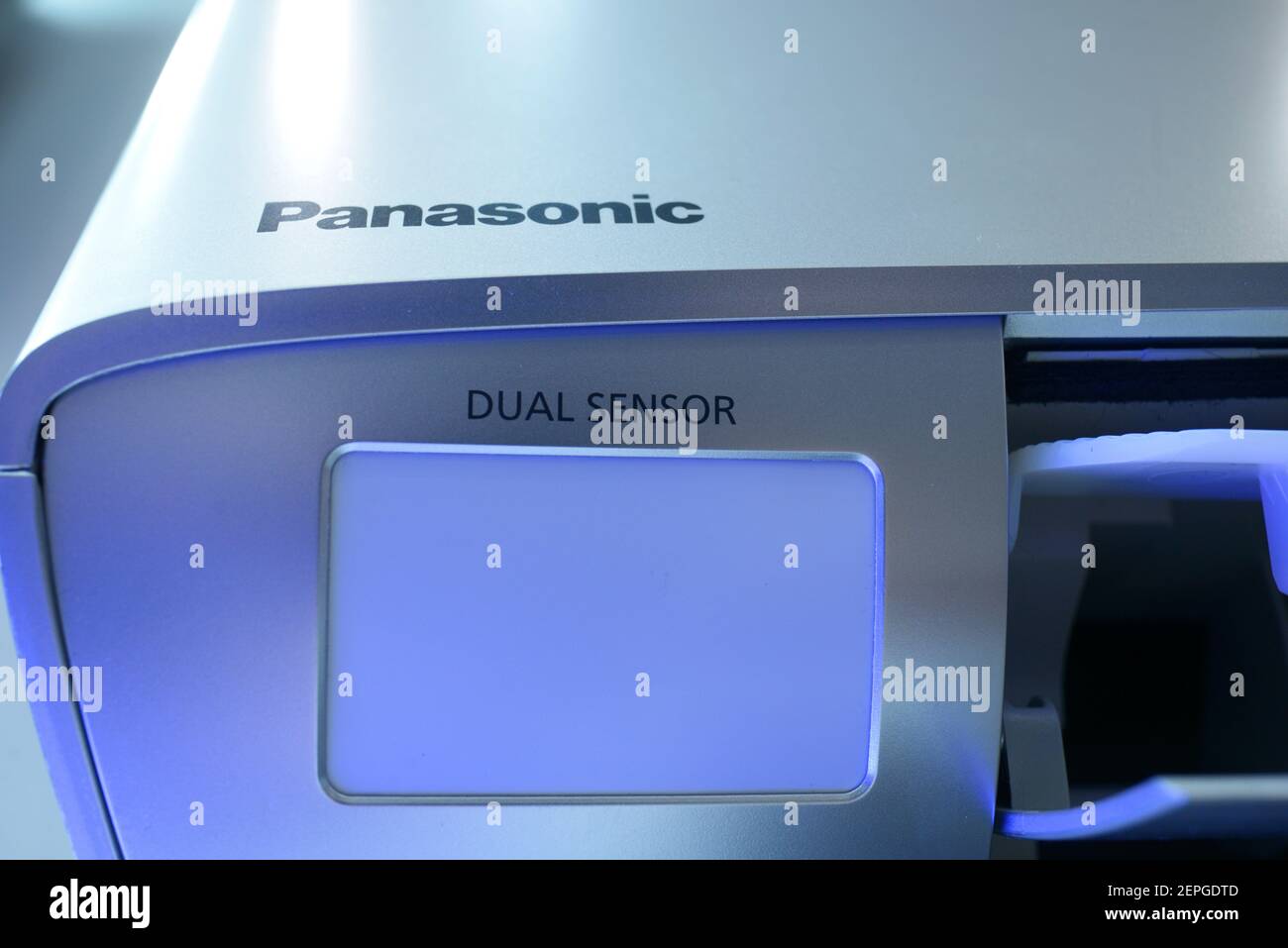 Dual sensor touchscreen of Panasonic air conditioner, close up Stock ...