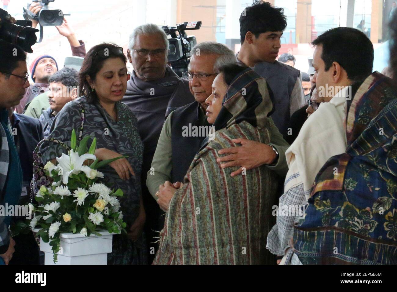 Grameen Bank founder, Muhammad Yunus attends the ceremony at the Banani ...