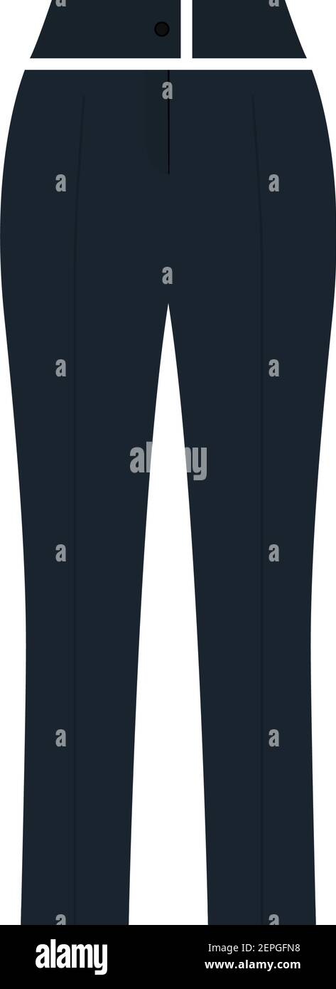 Business Woman Trousers Icon. Flat Color Design. Vector Illustration ...